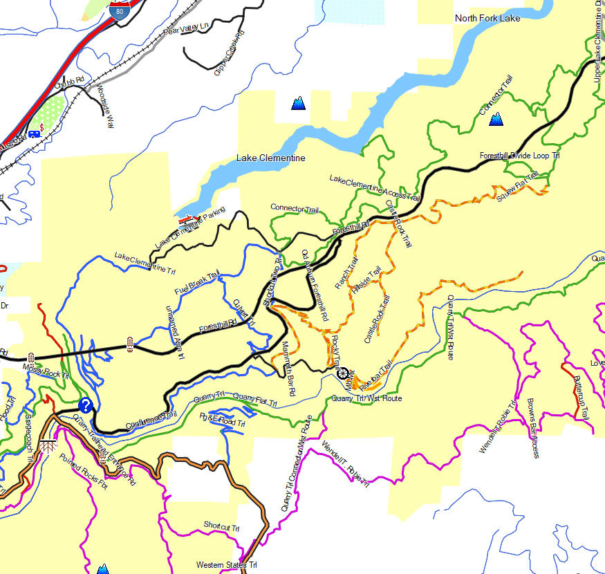 Auburn SRA - California Trail Map