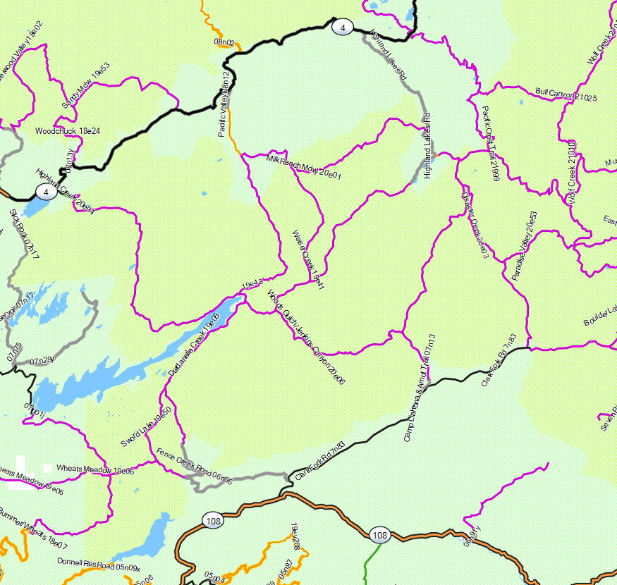 Carson-Iceberg Wilderness - California Trail Map