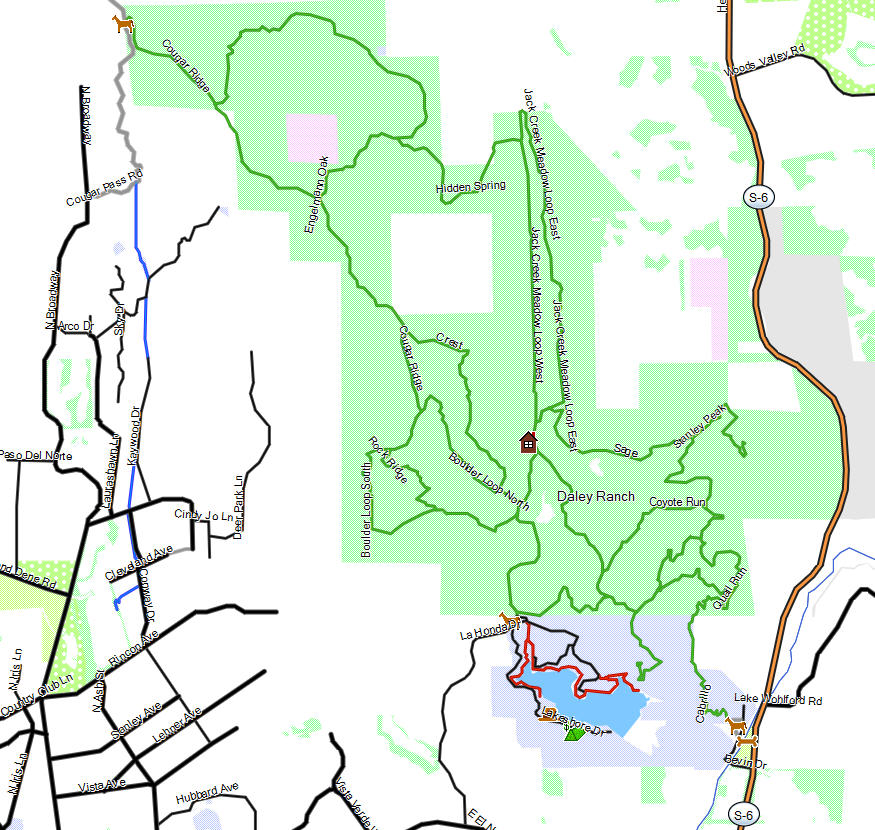 Daley Ranch - California Trail Map