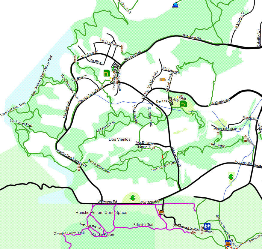 Dos Vientos - California Trail Map
