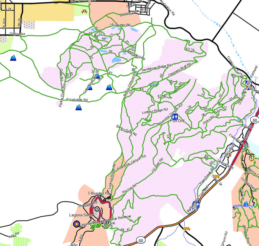 Fort Ord National Monument - California Trail Map