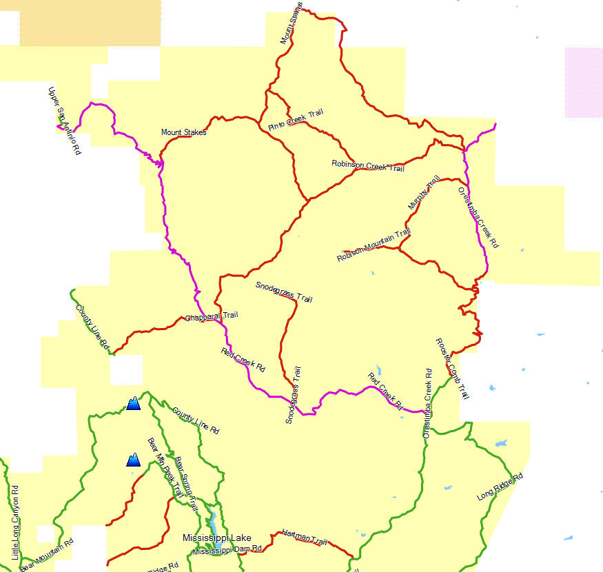 Henry W. Coe State Park - California Trail Map