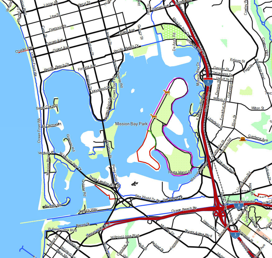 Mission Bay Park - California Trail Map