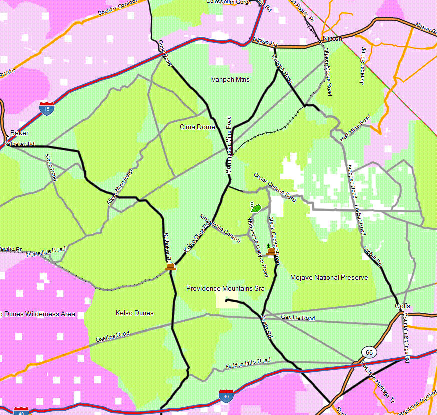 Mojave National Preserve - California Trail Map