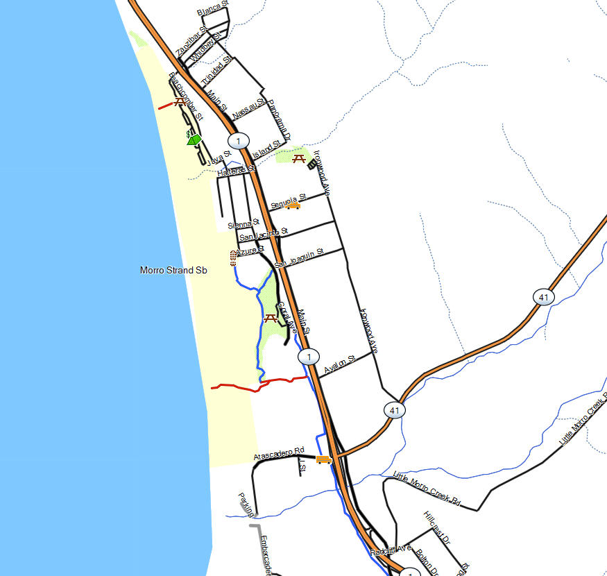 Morro Strand SB - California Trail Map