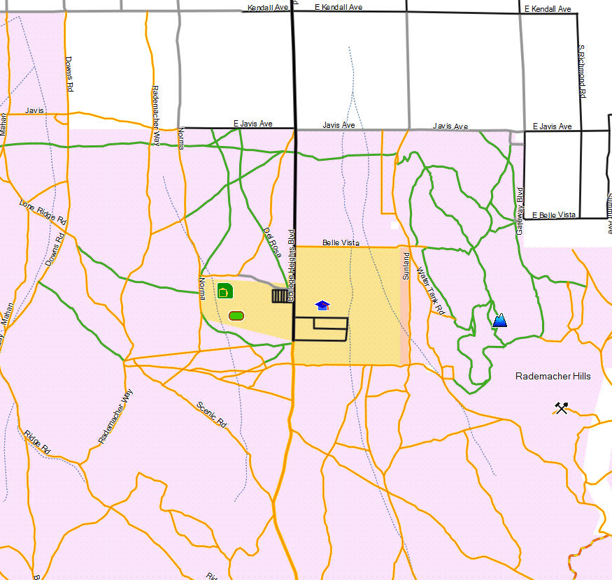 Rademacher Hills - California Trail Map