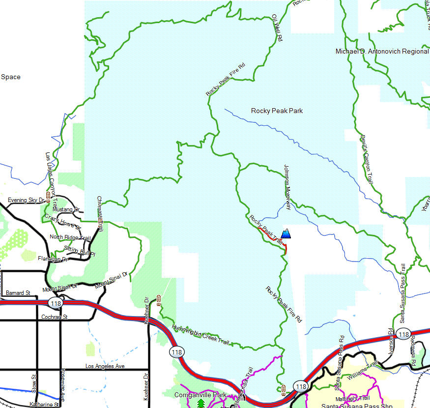Rocky Peak Park - California Trail Map