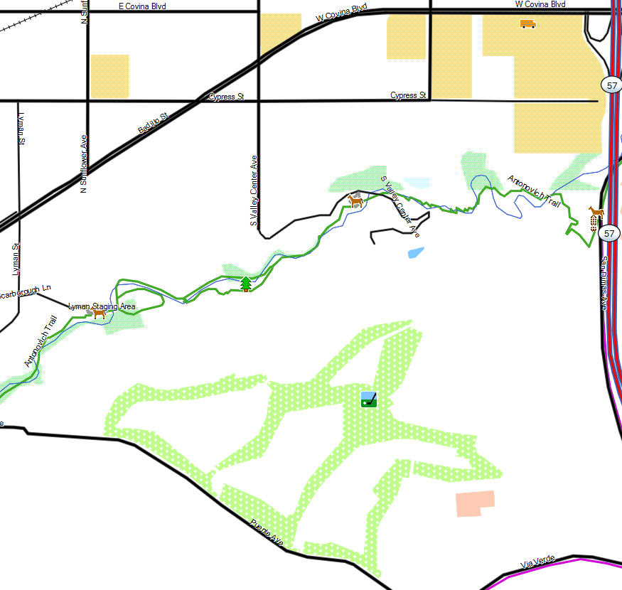 Walnut Creek Park - California Trail Map