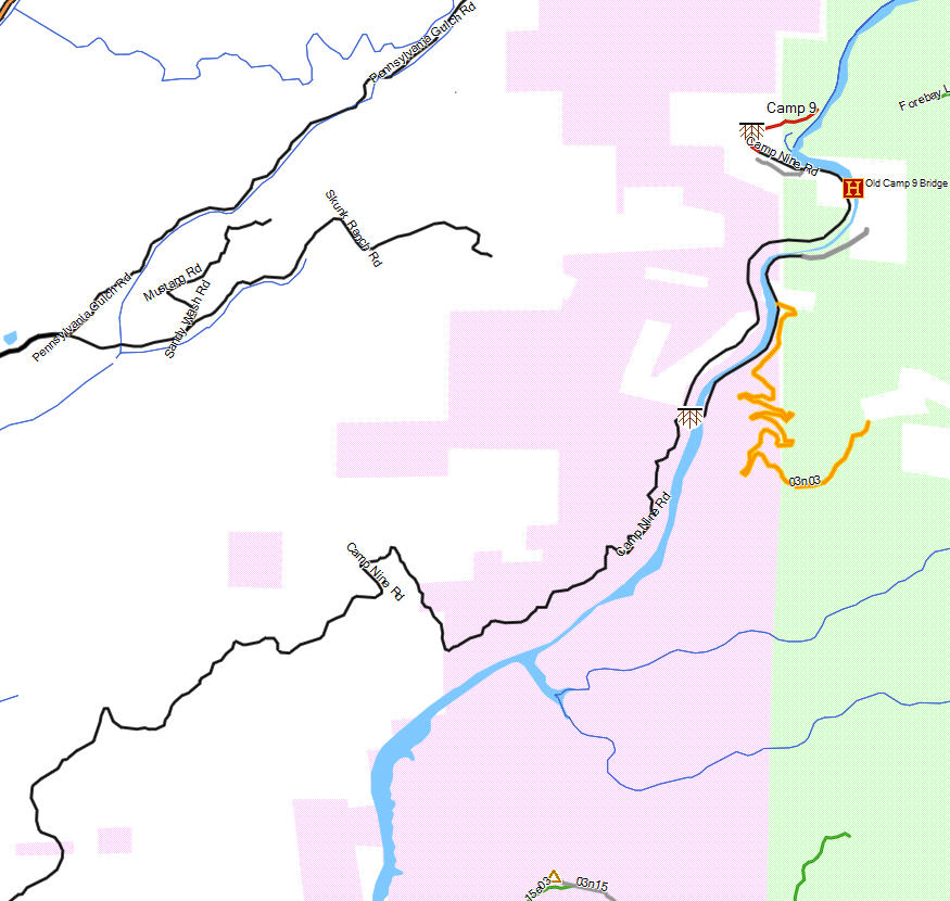 Merced River - California Trail Map