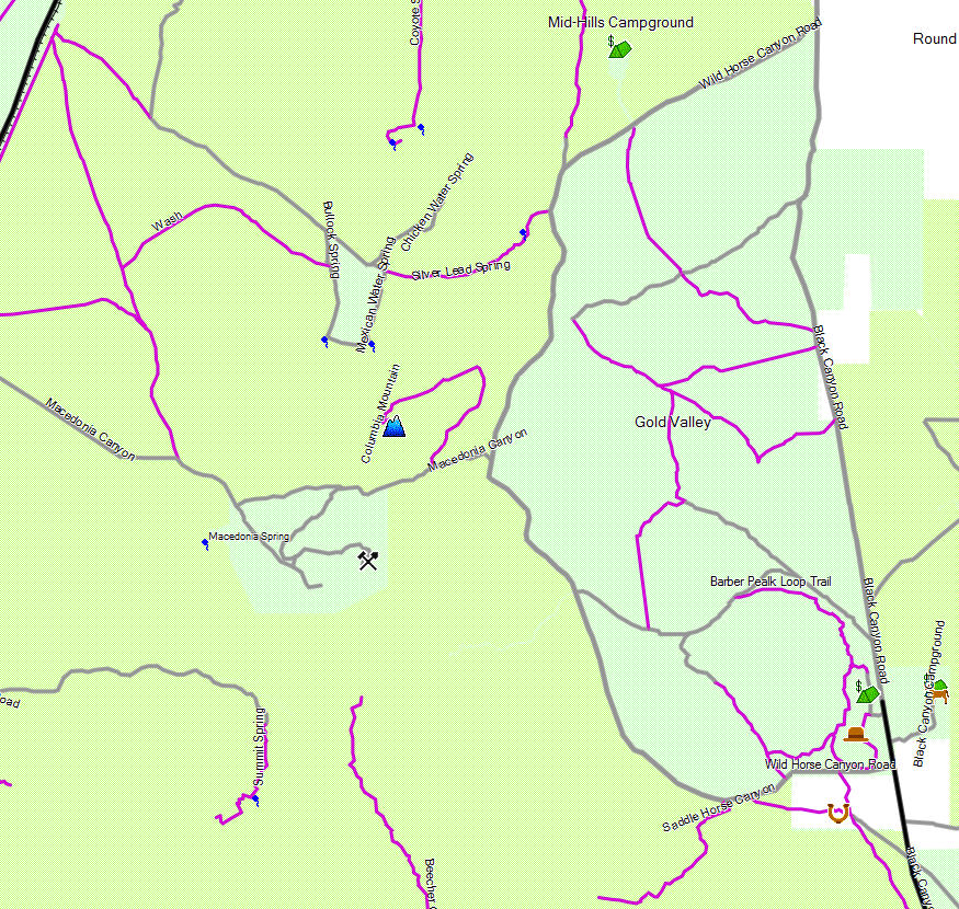 Mojave National Preserve - California Trail Map
