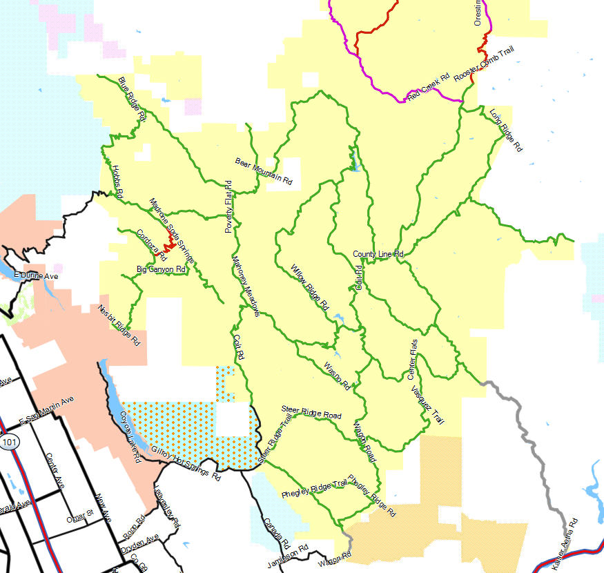 Henry W. Coe State Park - California Trail Map