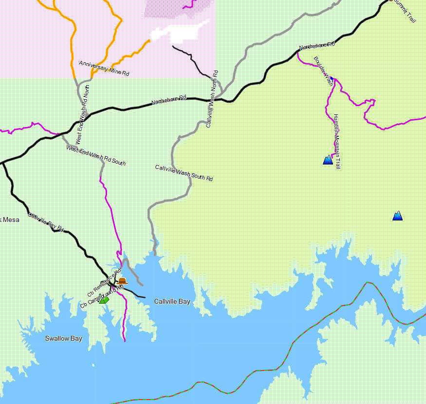 Lake Mead NRA - California Trail Map