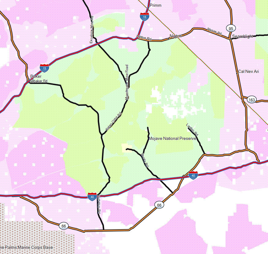 Mojave National Preserve - California Trail Map