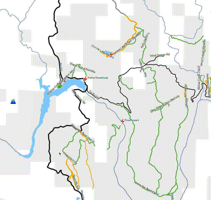 Sierra National Forest, North - California Trail Map
