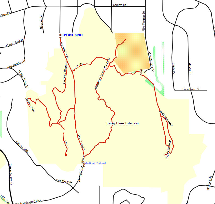 Torrey Pines SB and SNR - California Trail Map